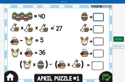 April Brain Teaser Challenge Puzzles | Boom Cards | Digital & Print