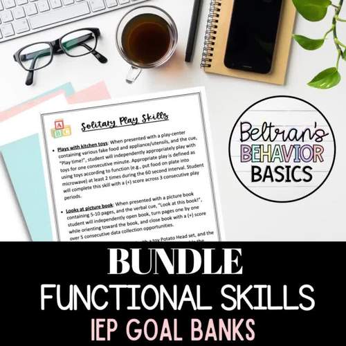 Bundle IEP Goals and Objectives for Functional Skills | TPT