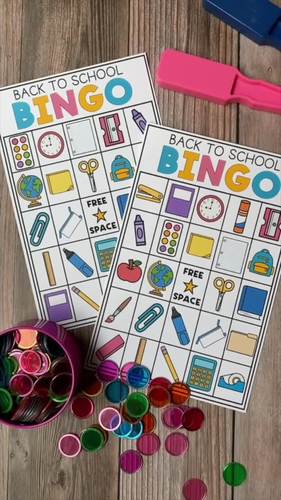 Back to School Inference Bingo Game by Laura G SLP | TpT