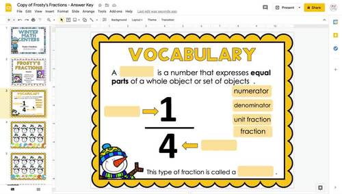 Digital Fractions / Winter Math Centers / Distance Learning by ...