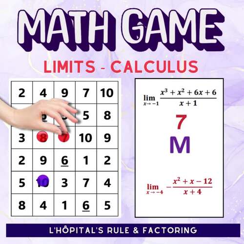 AP Calculus Limits Practice | Factoring & L’Hôpital’s Rule Sudoku and ...