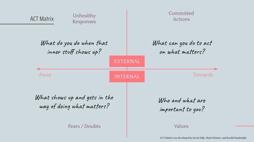 ACT Matrix Tutorial & Worksheets by Shiloh Behavioral Health Resources