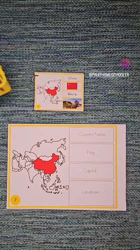 Montessori Asia Country Facts Puzzles by Pinay Homeschooler Shop