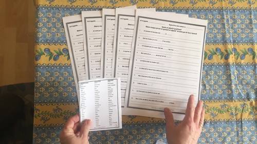 French Descriptive Adjectives Exercise Worksheet #5 | TPT