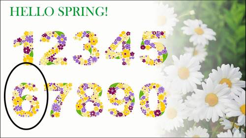 Spring Flower Numbers PNG | Floral Clipart 0-9 | Calendar & Math Center ...