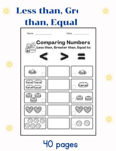 Comparing Numbers Less than, Greater than, Equal to & Coloring Fun