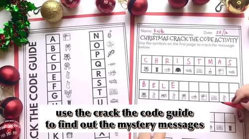 Christmas Activity Christmas Crack the Code with Google Slides™ | TPT