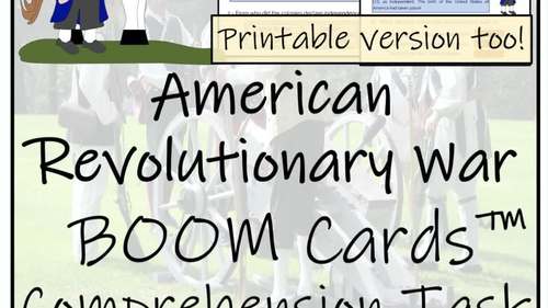American Revolutionary War BOOM Cards™ Comprehension Activity | 3rd ...