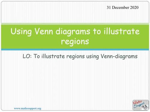 Shading regions in Venn diagrams by Maths Support Centre | TPT