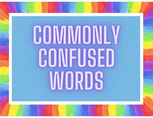 Commonly Confused Words Posters by The Biblio-phile | TPT