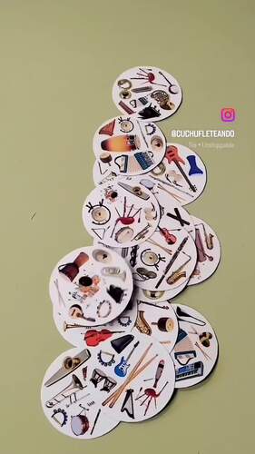 Spot It! Dobble! 57 musical instruments / 57 instrumentos musicales