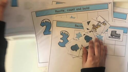 Winter math center activities for Preschool | Easy prep activities