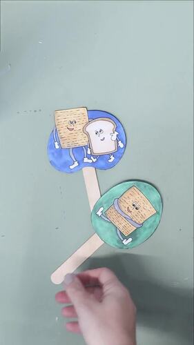 Passover Mah Nishtanah Puppets - FULL COLOR Pesach Craft and teaching tool