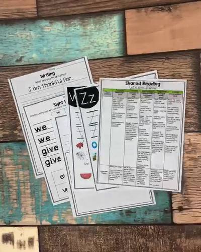 Poem of the Week with Phonics Lessons for Thanksgiving by Hunt 4 Treasure