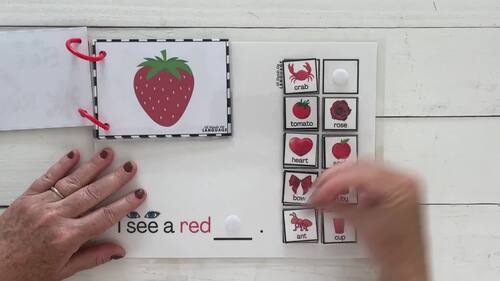 I See RED Interactive Book + Sentence Formulation Activity, Speech +Autism