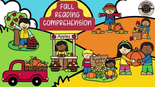 Fall Reading Comprehension Worksheets PreK Kindergarten First TK UTK