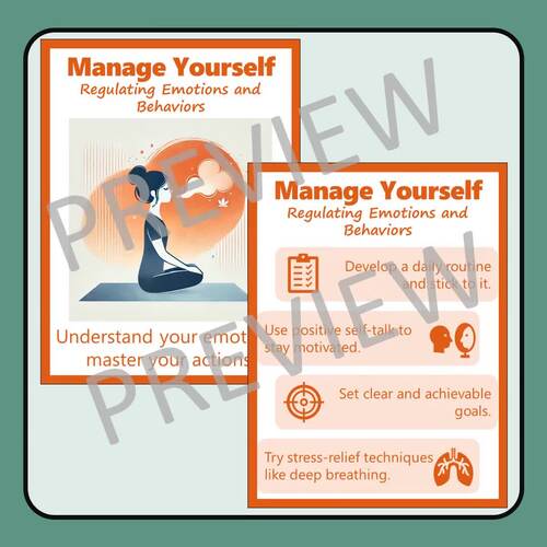 Social Emotional Learning Posters | SEL Decor Bulletin Board Calm Corner