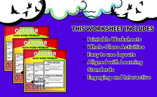 OCTOBER MORNING PACK MATH WORD PROBLEMS Grade 2-8 by BRIGTHPATH LEARNING