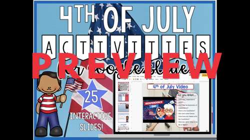 4th of July Activities & Worksheet | Google Slides | Distance Learning