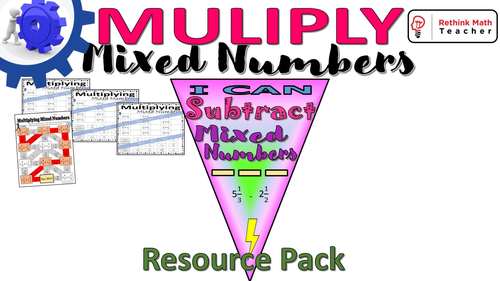 Multiply Mixed Numbers Digital Bundle - Learning Station Resource Pack