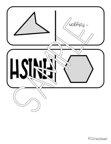 Properties of 2D Shapes Dominoes Center/Game by Unique in Elementary
