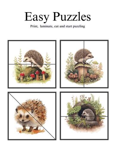 HEDGEHOG Unit Study and Activity Pack, kids-3-6 years old, Instant Download