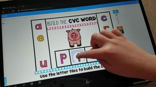 BOOM Learning Cards! CVC Words Build It (24 DIGITAL Task Cards) | TpT
