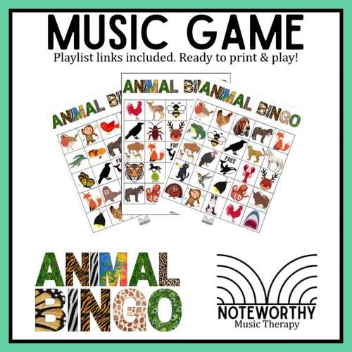 Animal Bingo Music Game | Printable Listening Game with Playlist Links