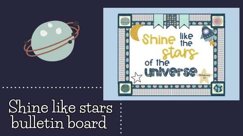 Shining Stars Bulletin Board / Door Decor / Christian / Outer Space Themed