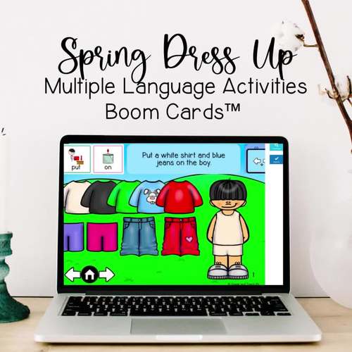 Spring Dress Up Language Activities No Prep Speech Therapy Boom Cards™