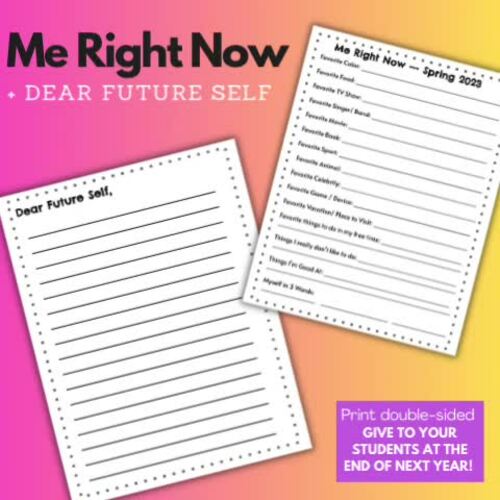 Me Right Now + Dear Future Self by Court Creates | TPT