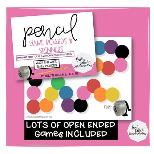 Pencil Themed Open-Ended Game Bundle by Lovely Little Communicators