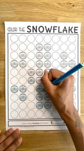 Color the Picture - U.S. Nickel Coin Worksheets | 1st Grade Money Math