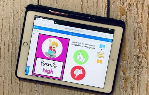 Classroom Expectation behavior Acceptable Unacceptable | Boom Card