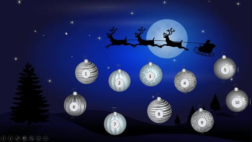 Guess the shadow, Spanish Christmas vocabulary game by Gamified Teachers