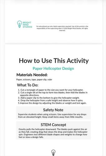 Paper Helicopter STEM Challenge – Engineering Activity for Kids | TPT
