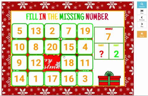Part Part Whole Christmas Math Mystery Picture Christmas Puzzle Boom Cards