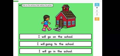 sentence and picture match Boom™ Cards set 4 by Primary Tidbits | TPT