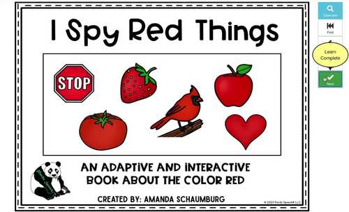 I SPY Red Things Interactive Book: Print and Digital Versions Included