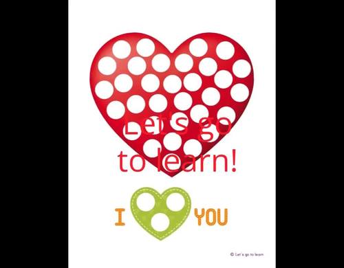 Valentine's Day Do-A-Dot Paintings, Art For Kids, Fine Motor Skills, No ...