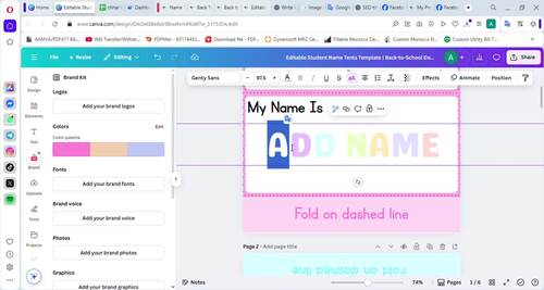 Editable Student Name Tents Template | Back-to-School Desk Name Tags.