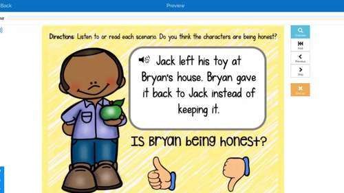 Honesty Scenario Boom Cards™, Digital Task Cards by MISS BRUCE KINDERLAND