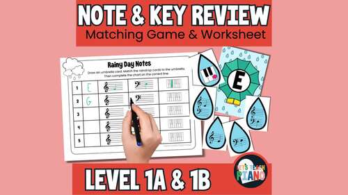 Music Note Name Review Activity Spring by Let's Teach Piano | TPT