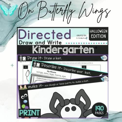 Halloween Directed Draw Writing Prompts by On Butterfly Wings | TPT