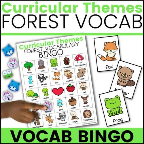 FOREST Vocabulary Bingo for Speech Therapy | Curricular Themes | TPT