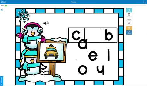 Winter CVC Word Activities and Games for January No-Prep Short Vowel Review