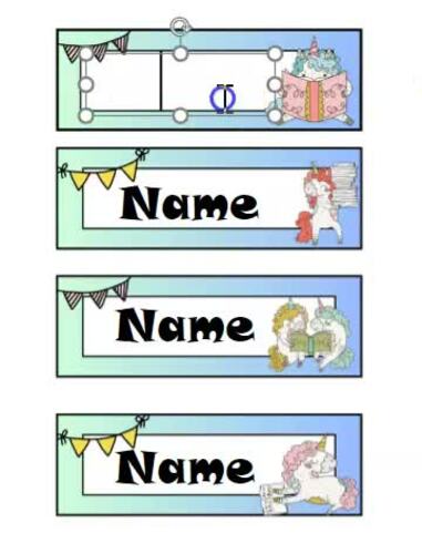 EDITABLE Unicorn Desk Name Tags/ Unicorn Bookmarks by Fun in Upper ...