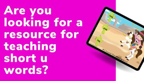 Short u Word Family Roundup | CVC Boom Cards by Fiddleheads | TPT