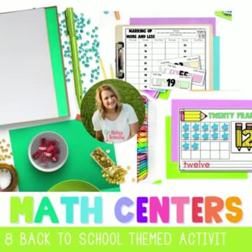 Back to School Math Centers - 1st Grade Math Activities for August and ...