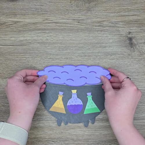 Witch Cauldron Craft Template by Mollers Makes It | TPT